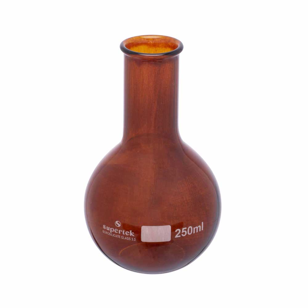 Amber Color Flasks, Boiling, Flat Bottom