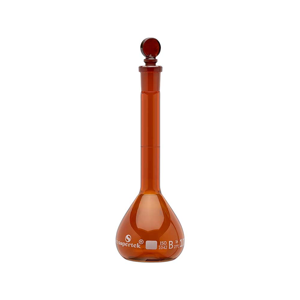 Flask Volumetric Amber, With Interchangeable Glass and Super Stopper ...